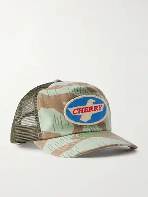 CHERRY LOS ANGELES Eagle Logo-appliquéd Trucker Cap - Green