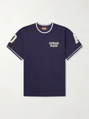 HUMAN MADE Logo-print Jersey T-shirt - Blue