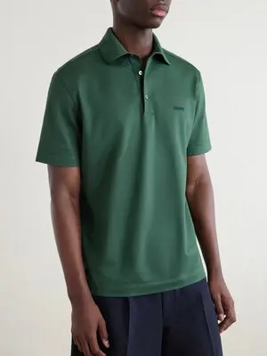 Zegna Cotton-piqué Polo Shirt - Green