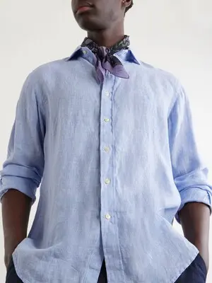 Polo Ralph Lauren Checked-woven Linen Shirt