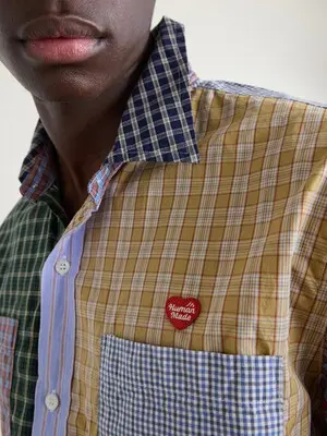 HUMAN MADE Logo-appliquéd Checked Cotton Shirt