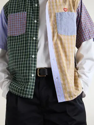 HUMAN MADE Logo-appliquéd Checked Cotton Shirt