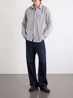 MFPEN Executive Checked Cotton-blend Poplin Shirt