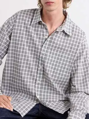 MFPEN Executive Checked Cotton-blend Poplin Shirt
