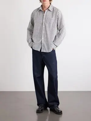 MFPEN Executive Checked Cotton-blend Poplin Shirt