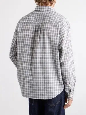 MFPEN Executive Checked Cotton-blend Poplin Shirt