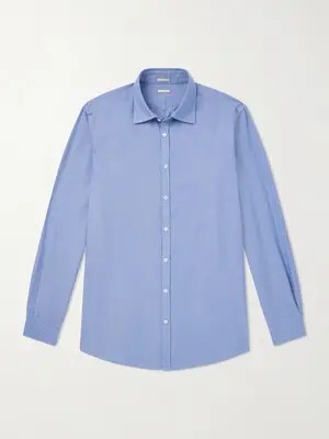 Massimo Alba Genova Cotton-chambray Shirt - Blue