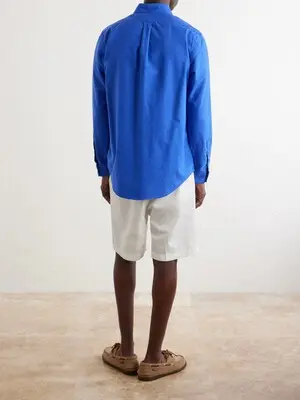 Polo Ralph Lauren Logo-embroidered Cotton Shirt - Blue