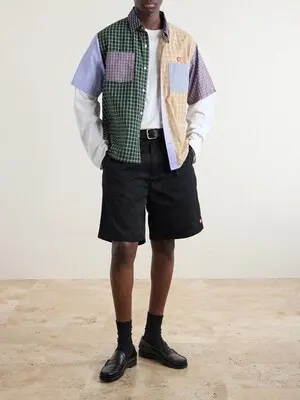 HUMAN MADE Skater Straight-leg Twill Shorts With Logo Detail