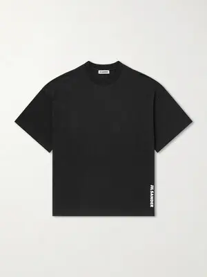 JIL SANDER Logo-print Cotton-jersey T-shirt - Black