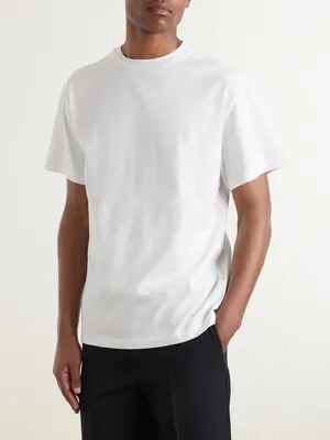 JIL SANDER Three-pack Logo-appliquéd Cotton-jersey T-shirts