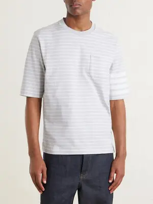 Thom Browne Striped Cotton Jersey T-shirt