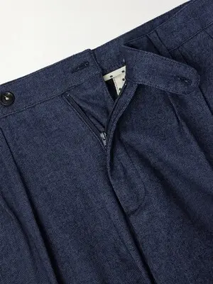 Massimo Alba Stan Straight-leg Pleated Cotton Trousers