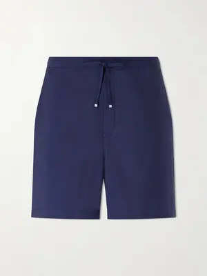 Loewe Paula's Ibiza Straight-leg Cotton-blend Shorts - Blue