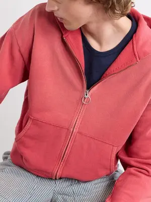 Kapital Distressed Cotton-jersey Zip-up Hoodie
