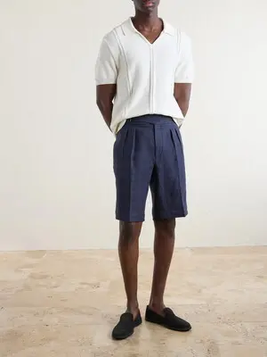 Anderson & Sheppard Gurkha Straight-leg Wool-blend Shorts