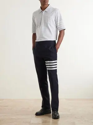 Thom Browne Striped Cotton-jersey Polo Shirt