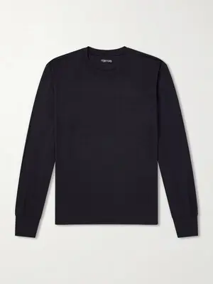 TOM FORD Slim-fit Lyocell And Cotton-blend Jersey T-shirt - Black