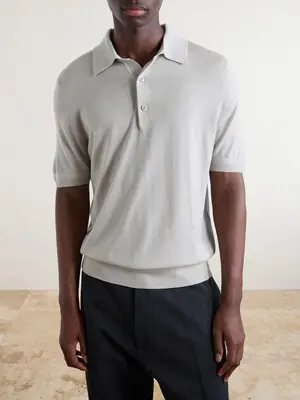 TOM FORD Cashmere And Silk-blend Polo Shirt