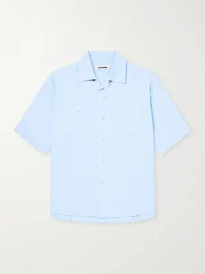 JIL SANDER Silk Shirt - Blue