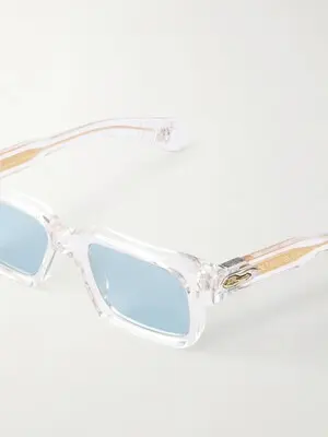JACQUES MARIE MAGE Belvedere Rectangular-frame Acetate Sunglasses