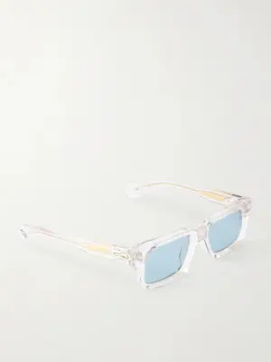 JACQUES MARIE MAGE Belvedere Rectangular-frame Acetate Sunglasses