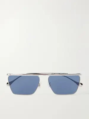 Oliver Spencer Jil Sander Edition 2 Aviator-style Metal Sunglasses - Silver