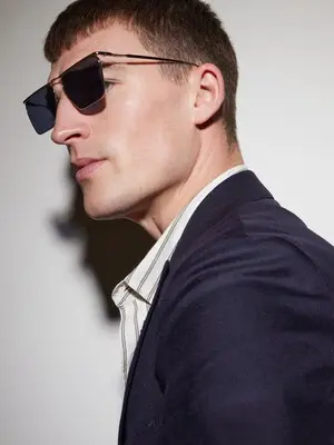 Oliver Spencer Jil Sander Edition 2 Aviator-style Metal Sunglasses