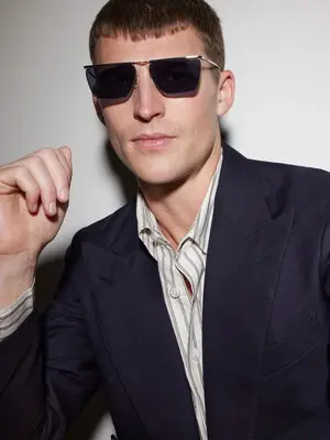 Oliver Spencer Jil Sander Edition 2 Aviator-style Metal Sunglasses