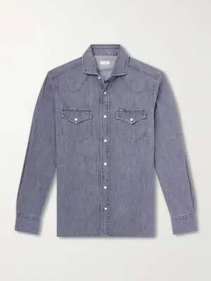Brunello Cucinelli Denim Shirt - Charcoal