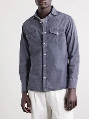 Brunello Cucinelli Denim Shirt - Gray