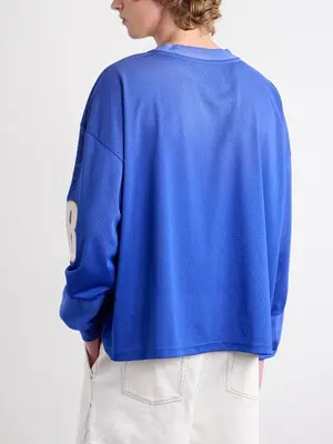 SATOSHI NAKAMOTO Moto' Graphic Mesh Long Sleeve T-shirt