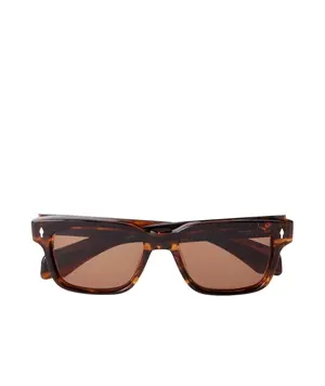 JACQUES MARIE MAGE Molino 55 Rectangular Frame Sunglasses - Brown