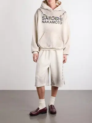 SATOSHI NAKAMOTO Embellished Logo Hoodie