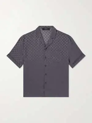 Gucci Bowling Gg Supreme Jacquard Silk-twill Shirt