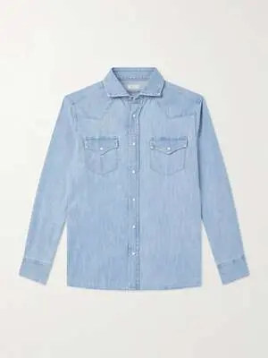 Brunello Cucinelli Denim Shirt - Light Blue