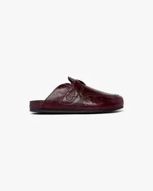 Casablanca Burgundy Leather Outdoor Mule - Multicolor