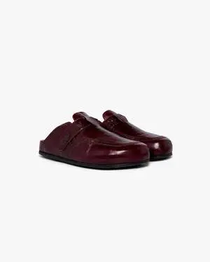 Casablanca Burgundy Leather Outdoor Mule