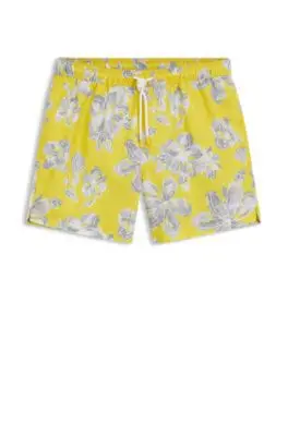 BOSS Quick-dry Swim Shorts With All-over Floral Print