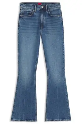 Hugo High-waisted Flared Jeans In Stretch Cotton