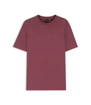 BOSS Regular-fit Cotton T-shirt With Modern Logo - Red