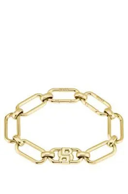 BOSS Gold-tone Double B Monogram Link Bracelet