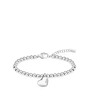 BOSS Beaded Bracelet With Heart Charm