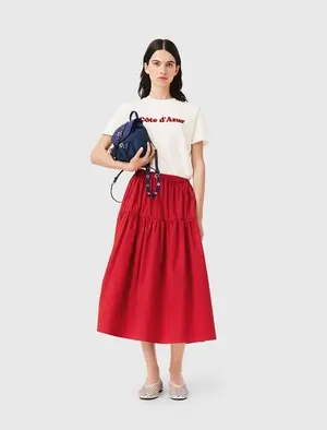 Maje Long Gathered Skirt