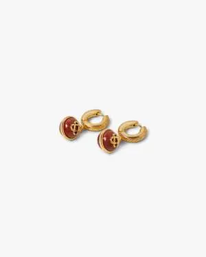 Casablanca Gold & Sphere Ear Hoops By