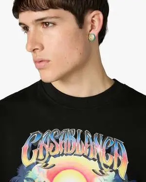Casablanca Gold & Turquoise Pearl Studs By
