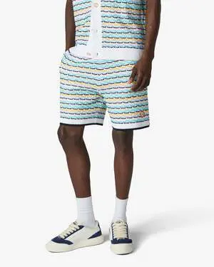Casablanca Crochet Tuck Stitch Shorts