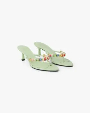 Casablanca Beaded Heeled Sandals