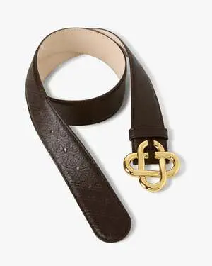 Casablanca Leather Monogram Cc Belt