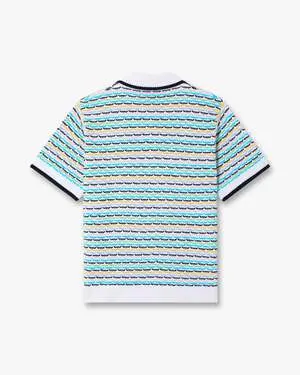 Casablanca Multicolour Crochet Tuck Stitch Short Sleeve Shirt - Multicolor